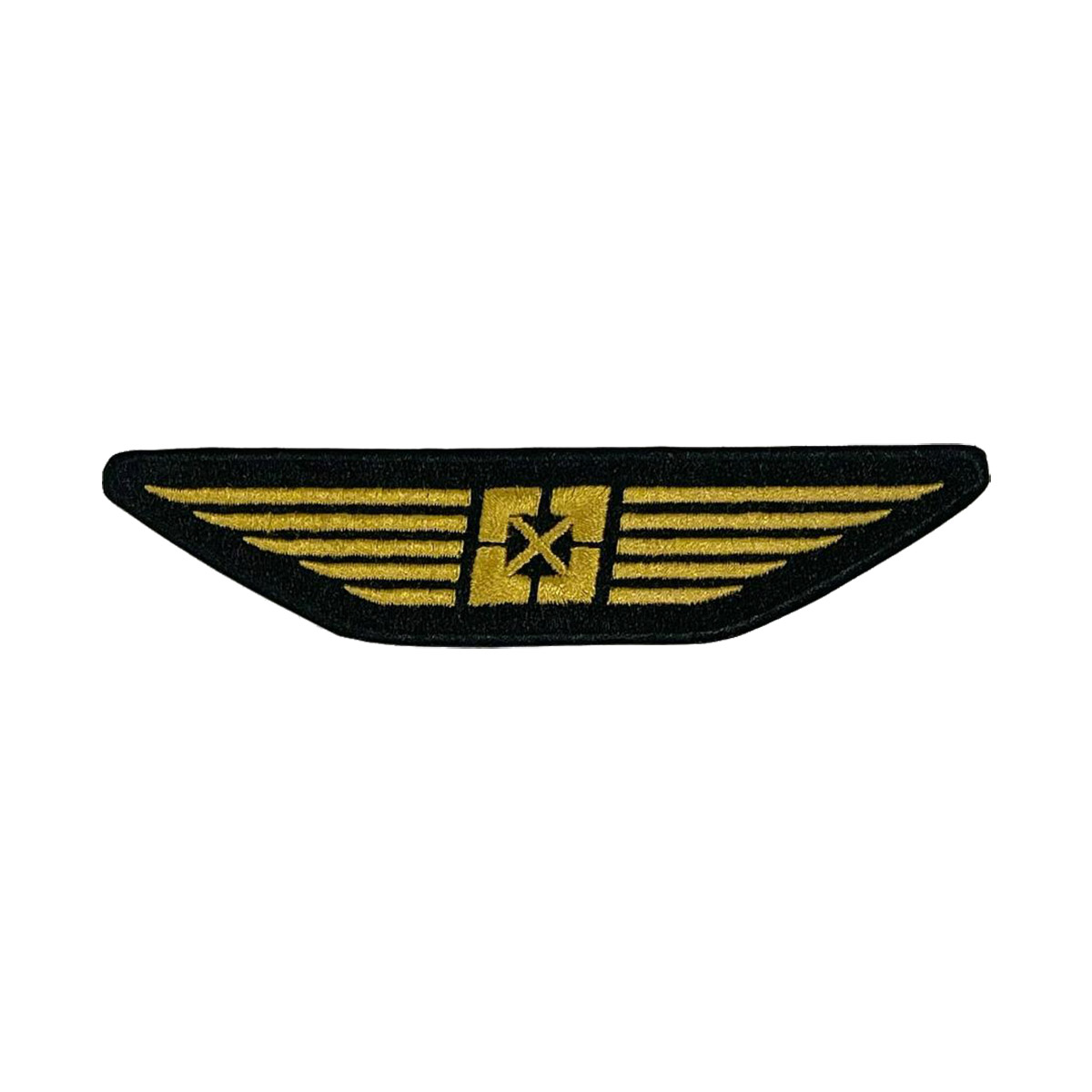 Fit 5″ Wide Wings Embroidered Patch Blk/gold – S&M Bikes / Fitbikeco.